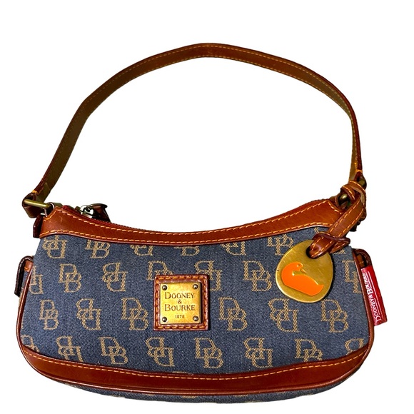 Dooney & Bourke | Bags | Dooney Bourke Vintage Signature Denim Small ...